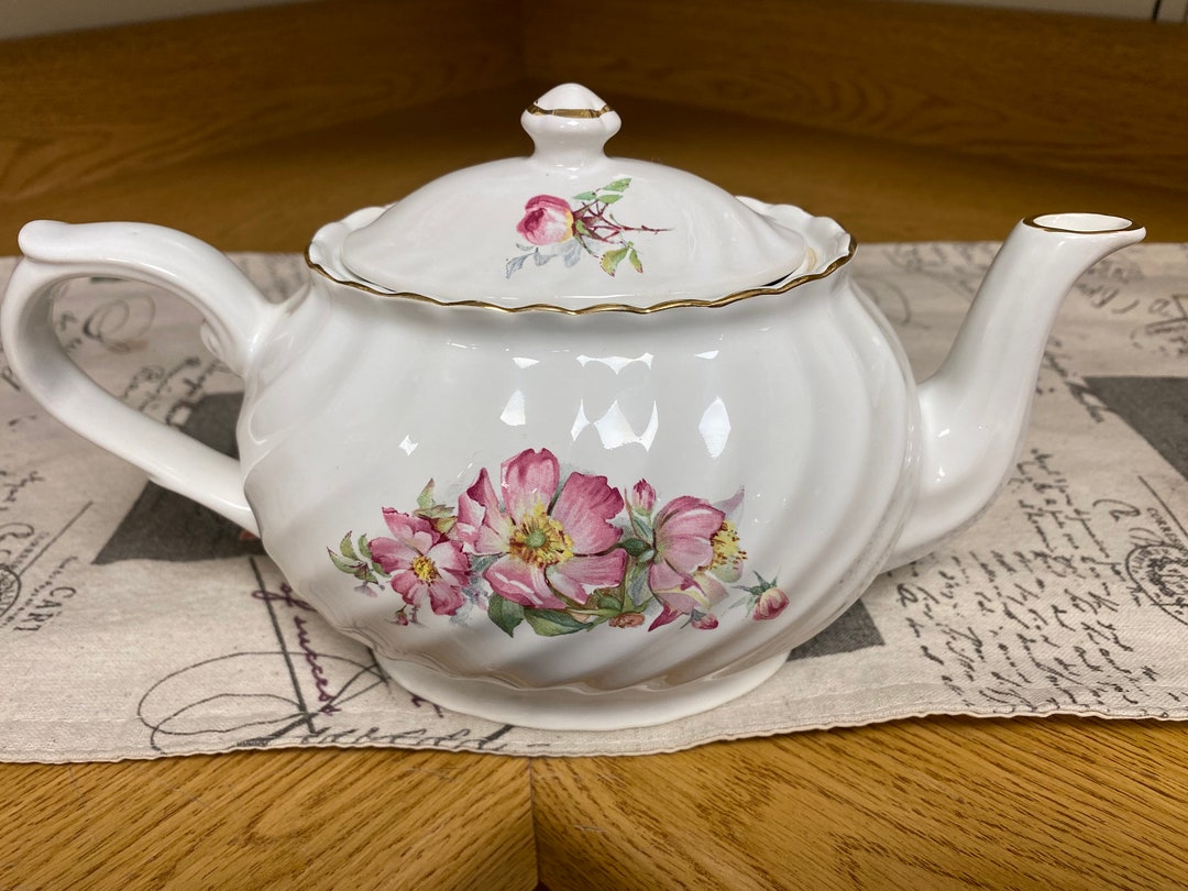 Arthur Wood & Son Fine Porcelain Teapot Floral Pattern #6714 Made in ...