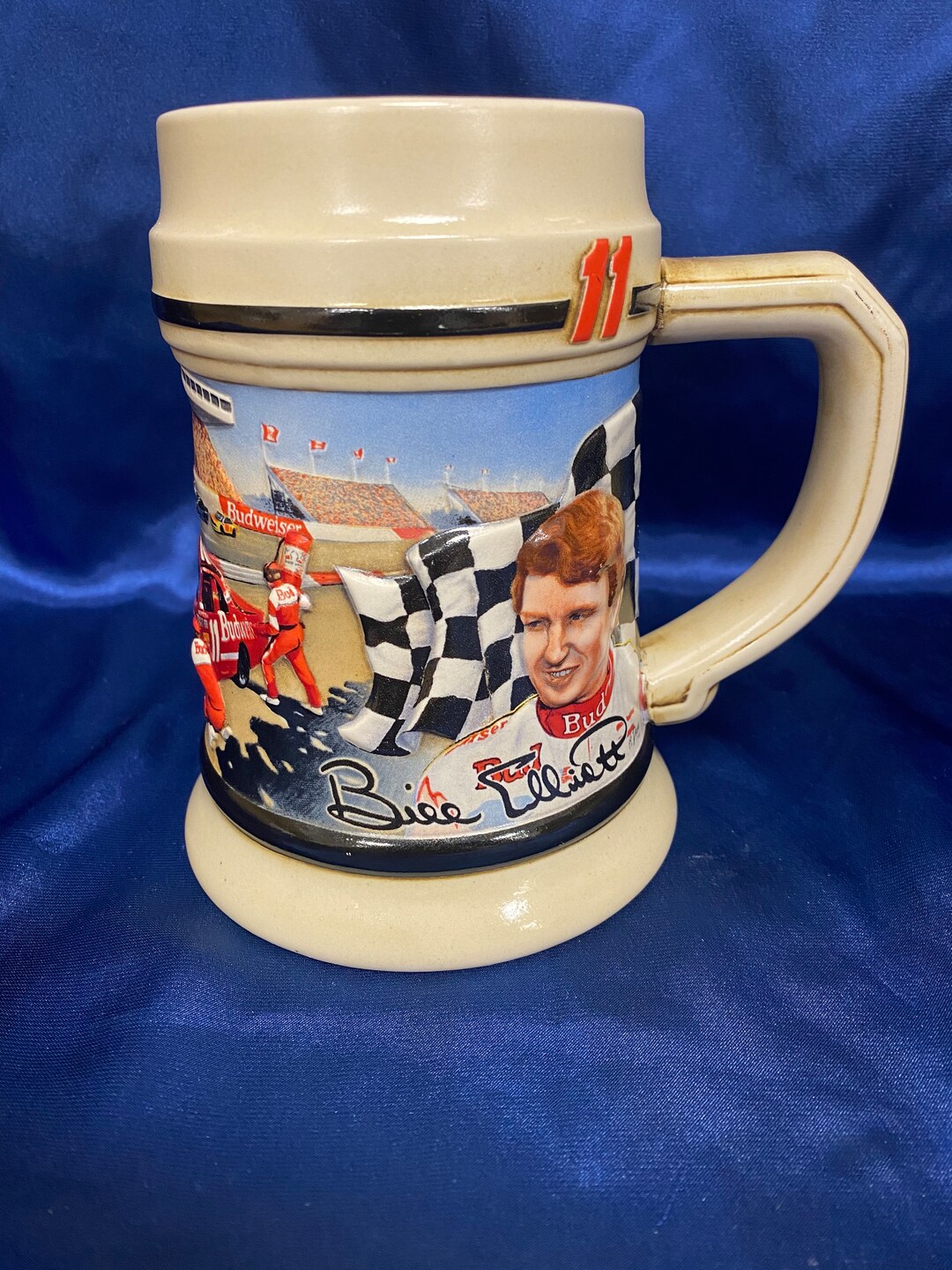 Budweiser Racing NASCAR Beer Stein 1993 Anheuser Busch Limited Edition ...