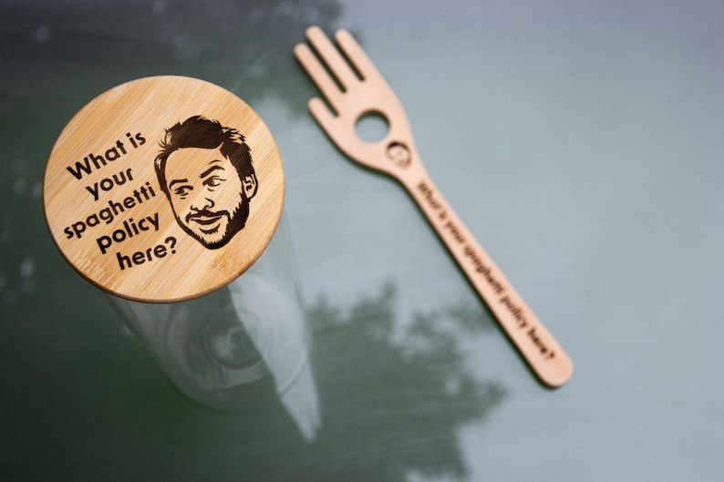 What is Your Spaghetti Policy Here? - Glass Spaghetti Holder W/ Bamboo ...