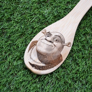 Shrek Kitchen Spoon - Shrek is Love Shrek is Life // Wooden Bamboo ...