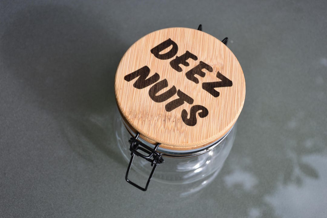 Deez Nuts - Glass Peanut Jar (ha Got Eem) 500ml Kitchen Storage // Meme ...