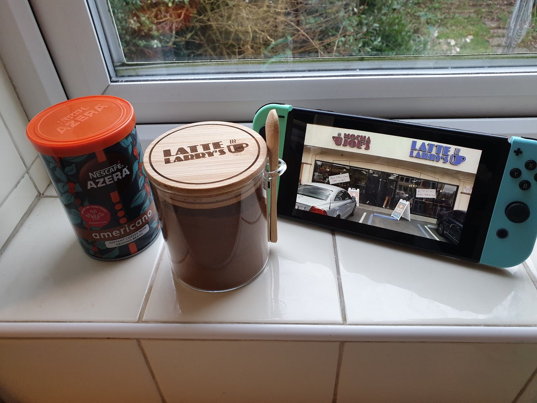 Latte Larry's Curb Your Enthusiasm 500ml Coffee Storage Jar Glass ...