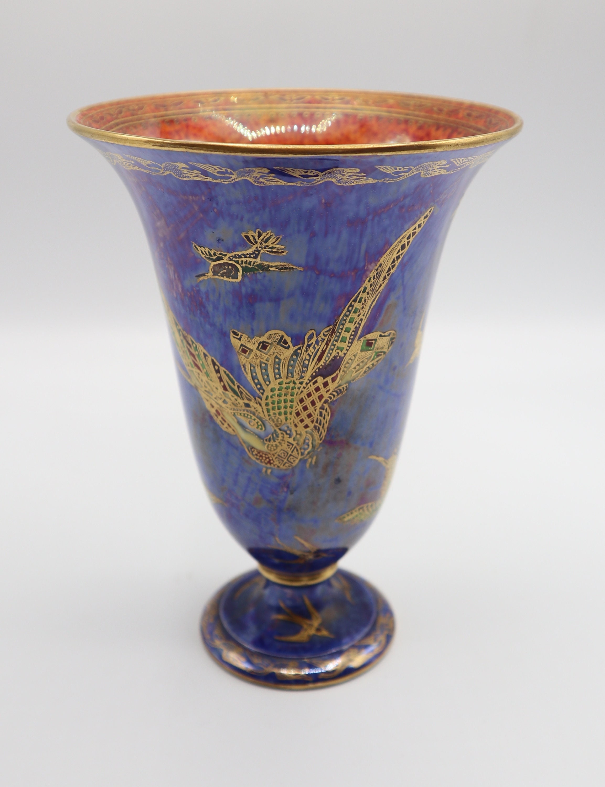 Wedgwood Hummingbird Vase Lustreware 1920s - Etsy