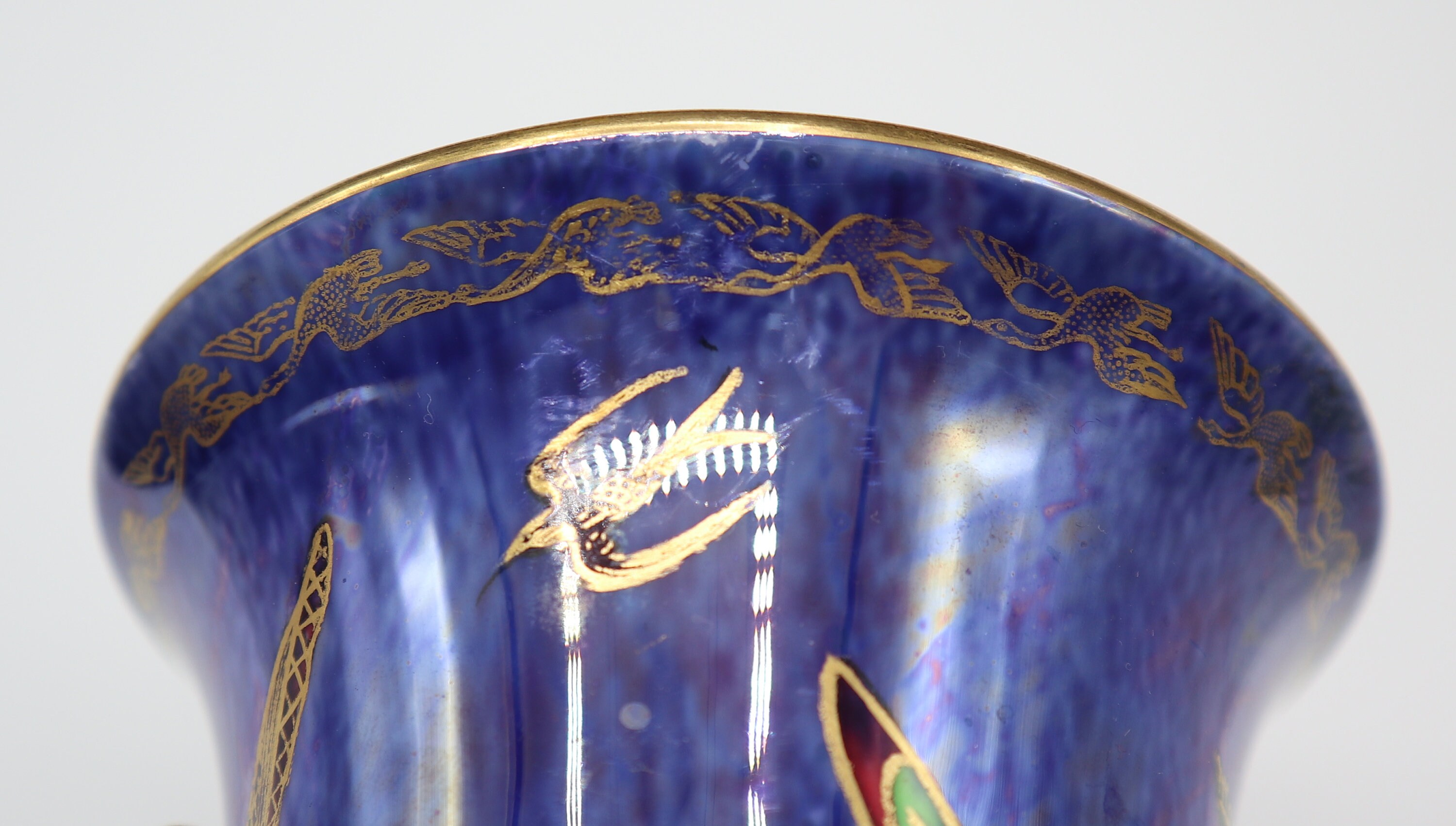 Wedgwood Hummingbird Vase Lustreware 1920s - Etsy