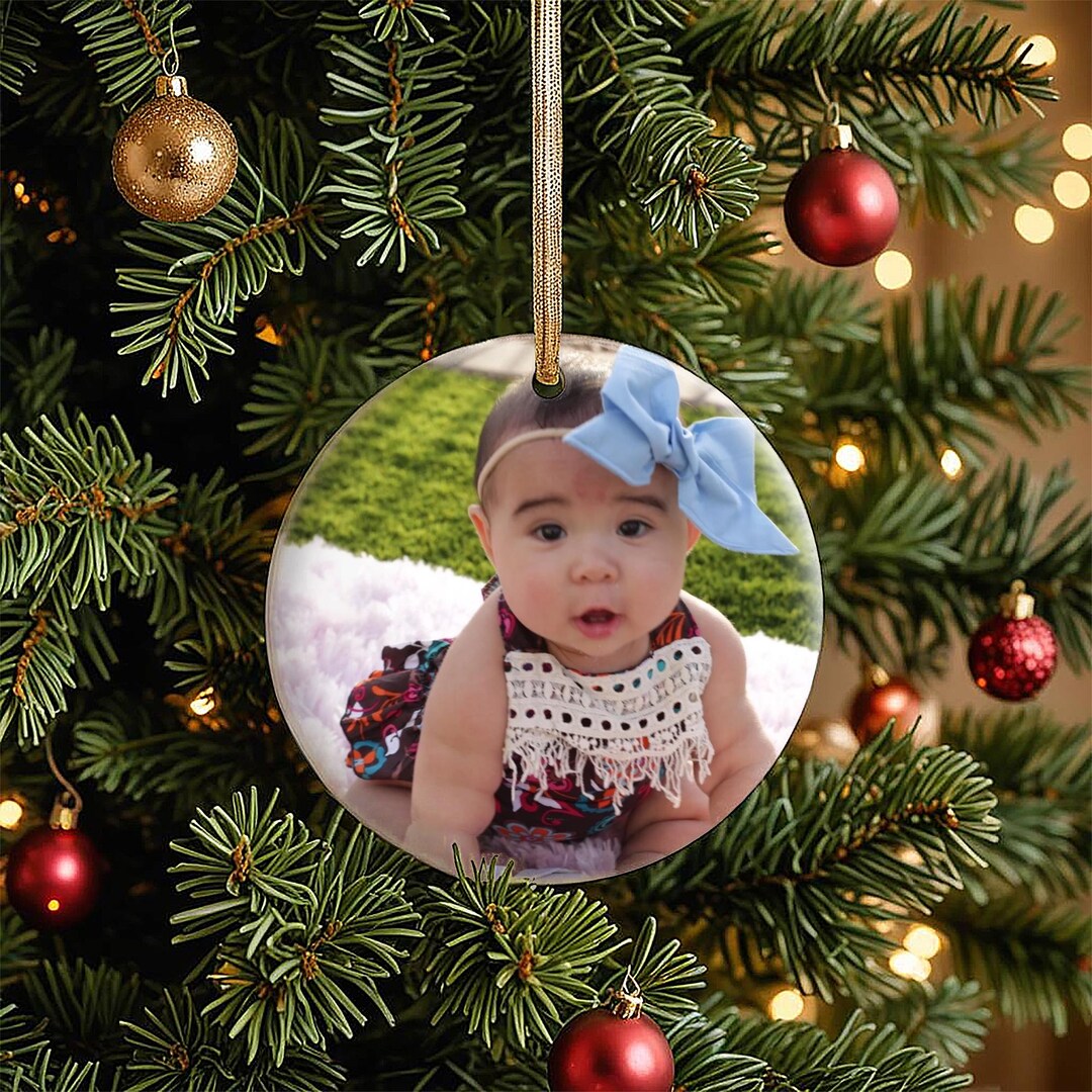 Personalized Photo Christmas Ornament: Custom Ceramic Xmas Gift - Etsy