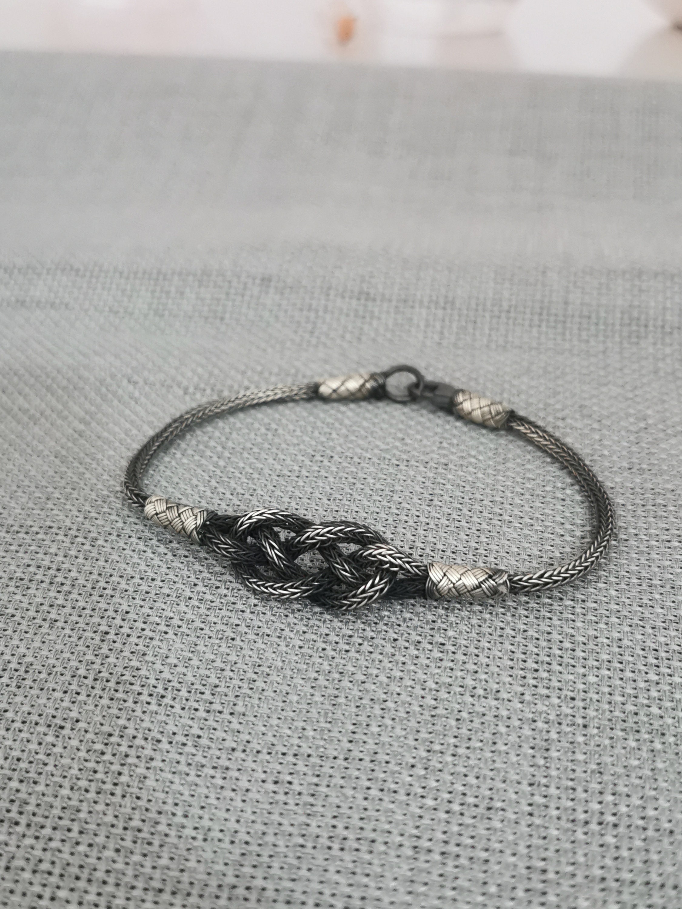 Silver Couple Bracelet Love Knot Bracelet Gift for - Etsy