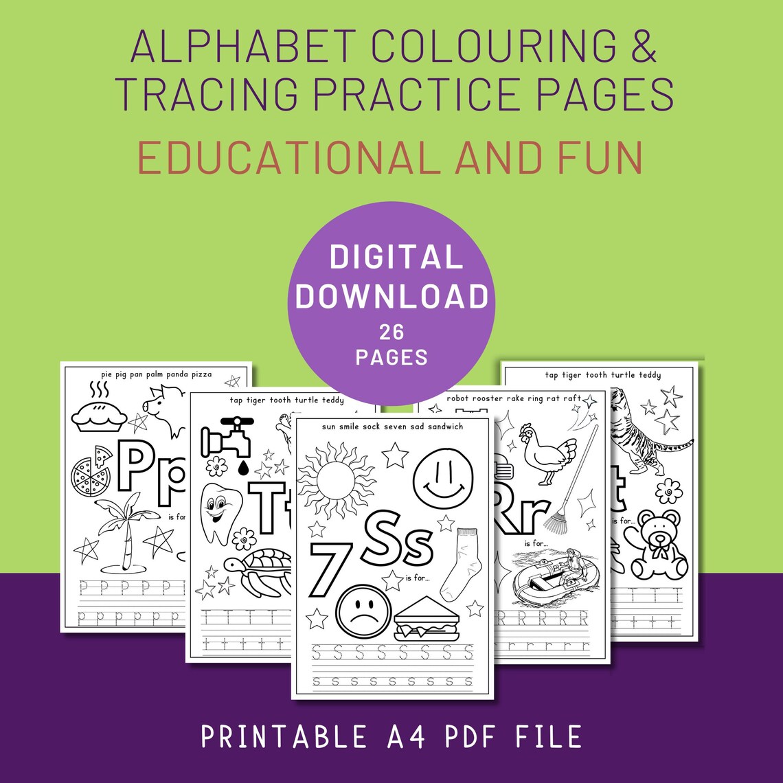 26 Printable Coloring Pages for Kids Alphabet Coloring Pages Preschool ...