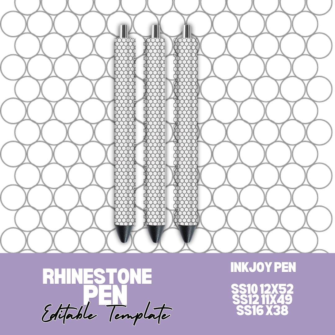 Editable Rhinestone Pen Template - Etsy