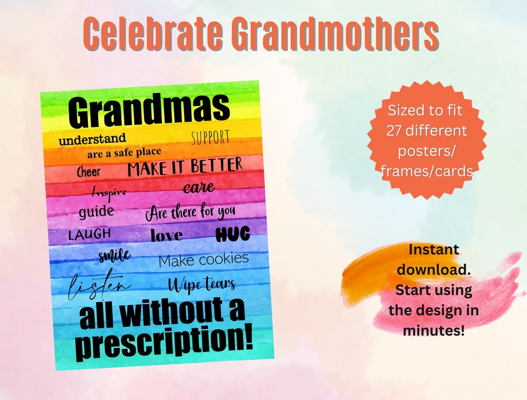 Gift for Grandmother | Recognition | Grandma Appreciation | Granny ...