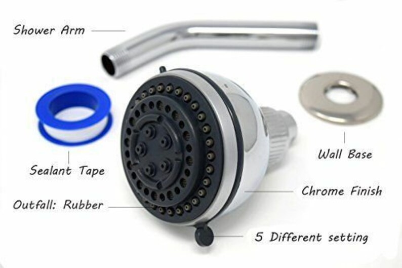 High Pressure Multi Function Chrome Shower Head 5 Massage Spray Patterns - Etsy Canada