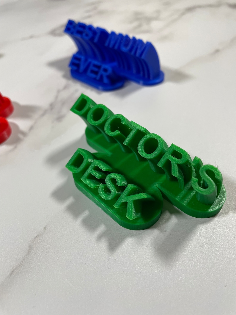 Personalized 3D Printed Desk Plaque - Etsy