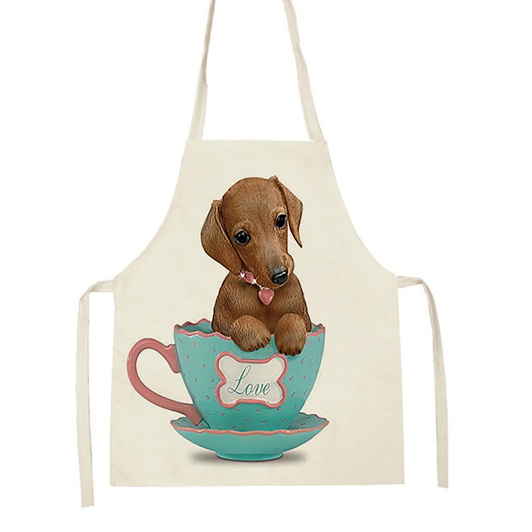 Apron Dachshund Apron Dog Apron for Women Apron for Men Linen - Etsy