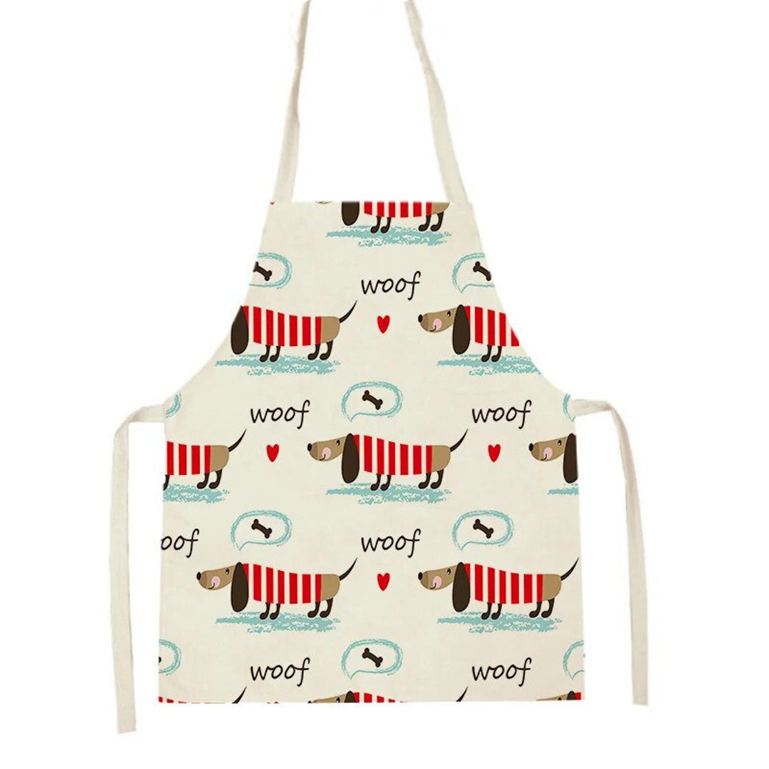 Apron Dachshund Apron Dog Apron for Women Apron for Men Linen Apron ...