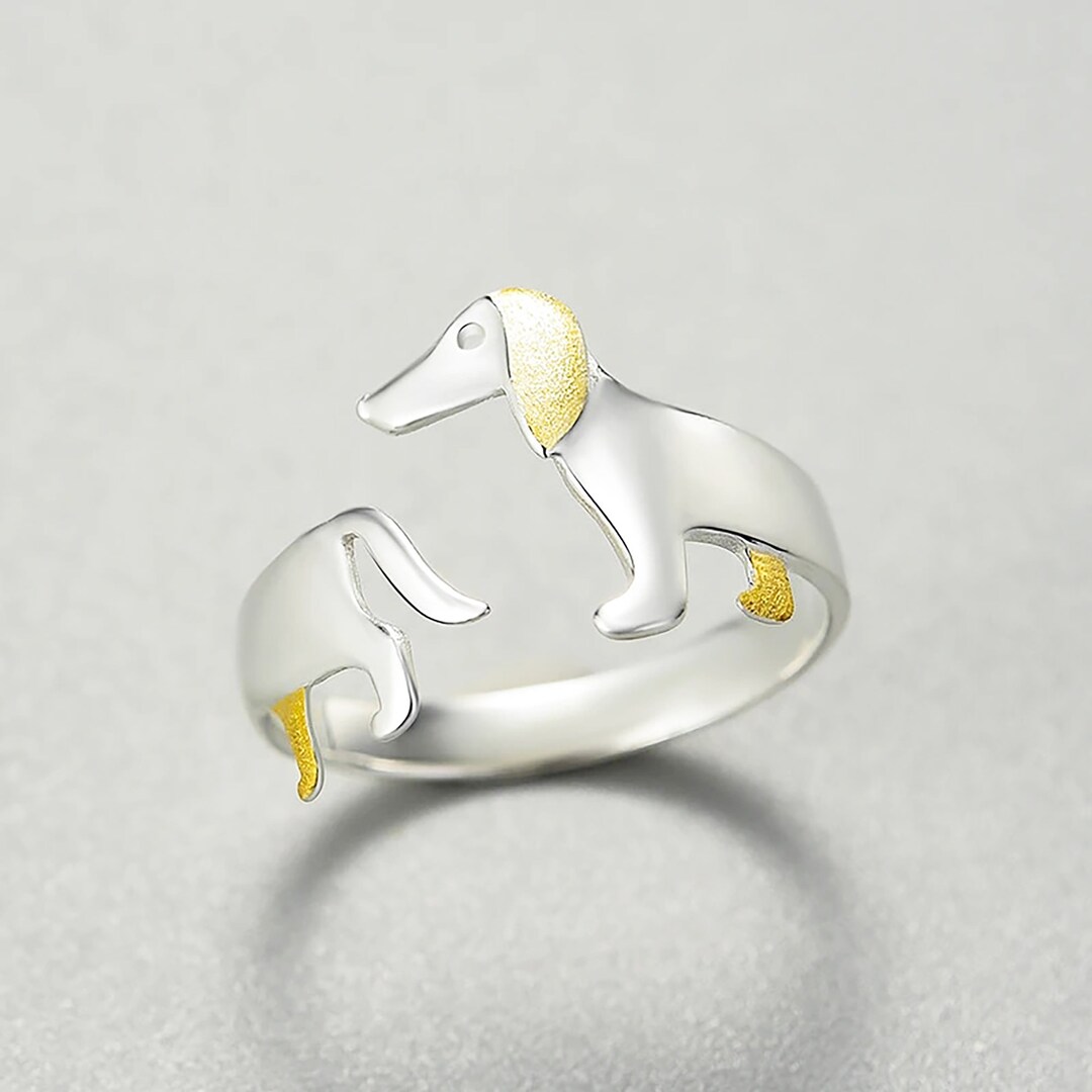 Dachshund Dog Ring Gift Sausage Dog Silver Ring Dachshund Sterling ...