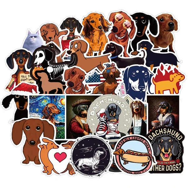Teckel sticker - Etsy Nederland