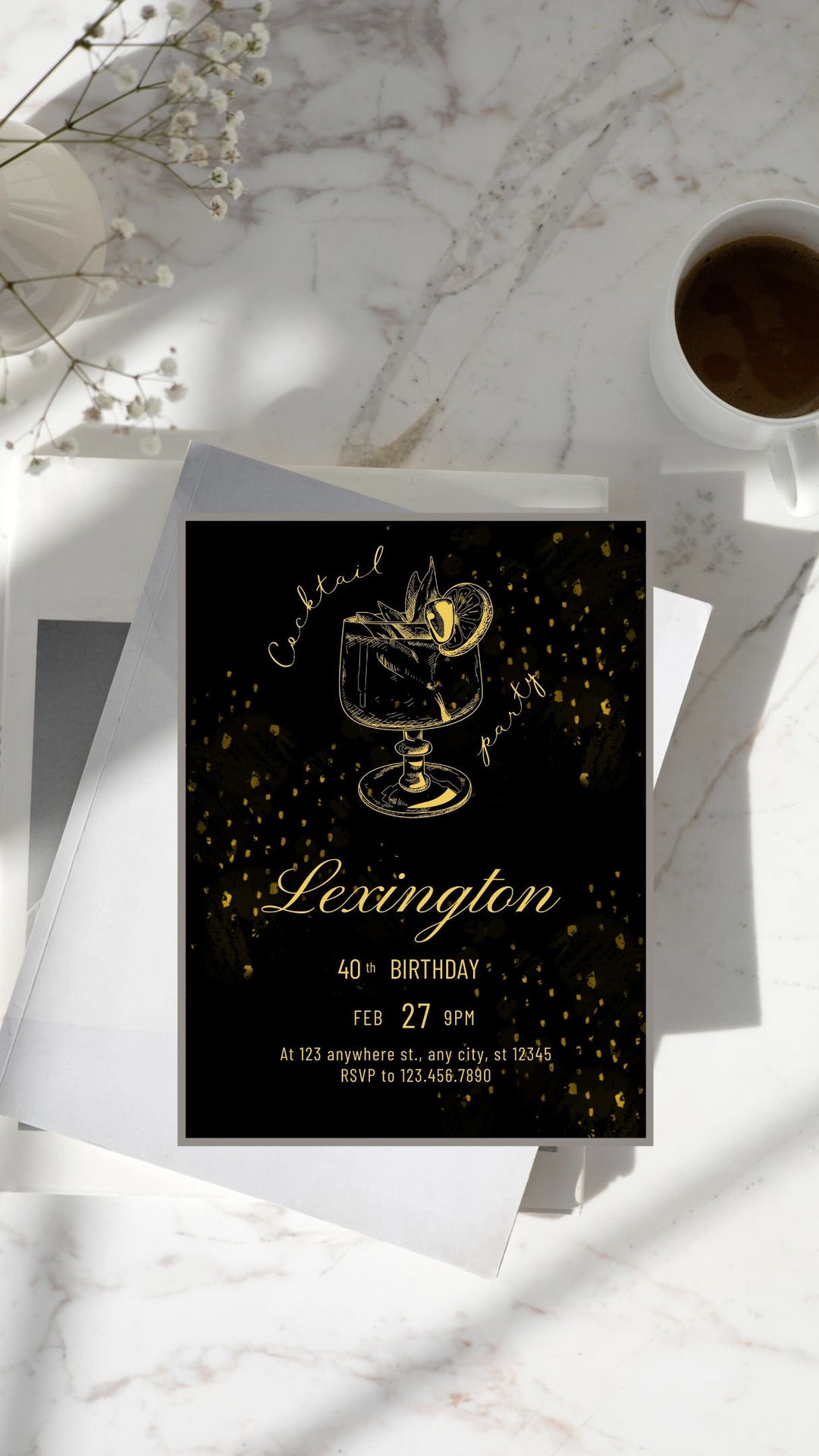 Celebrate Birthday Instant Download Adult Summer Party Invitation ...