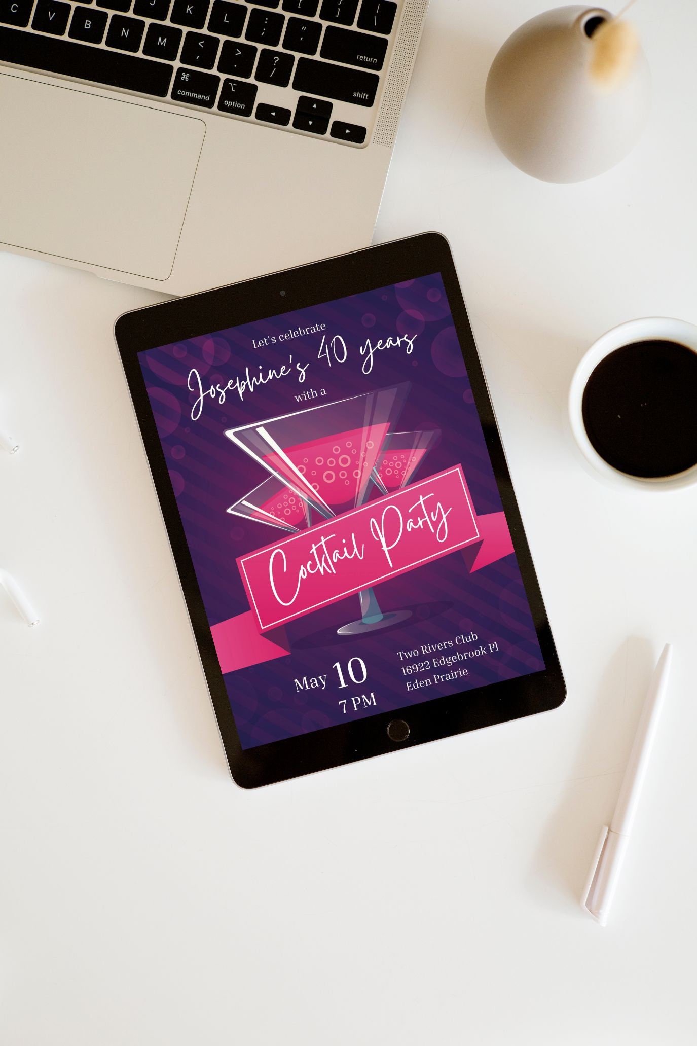 Editable Cocktail Party Invitation Digital Download Birthday Invites ...