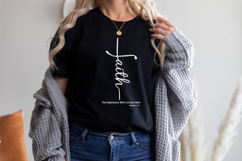 Faith Shirt, Faith Cross Shirt, Christian Gift, Faith Gift, Christian ...