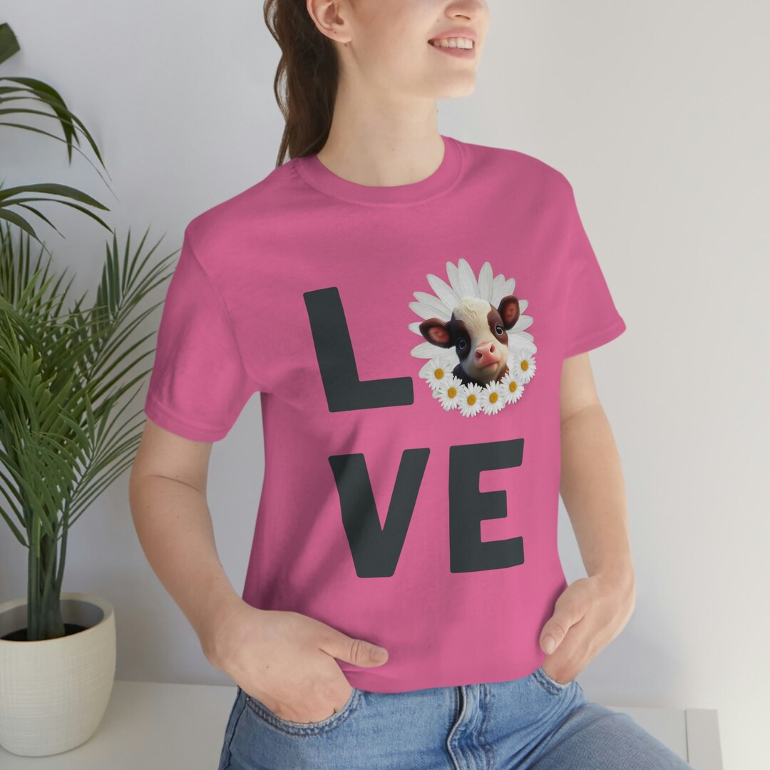 Cow Shirt, Love Cow Shirt, Cow Print Shirt, Cowhide Shirt, Cow ...