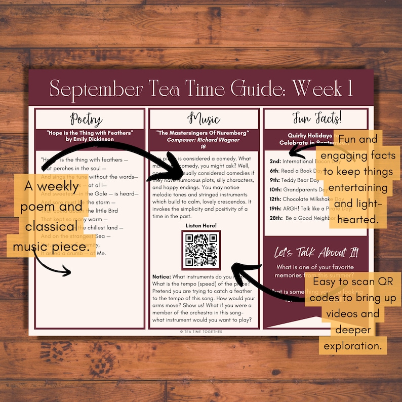 September Tea Time Guides: Art, Poetry, Music - Charlotte Mason ...