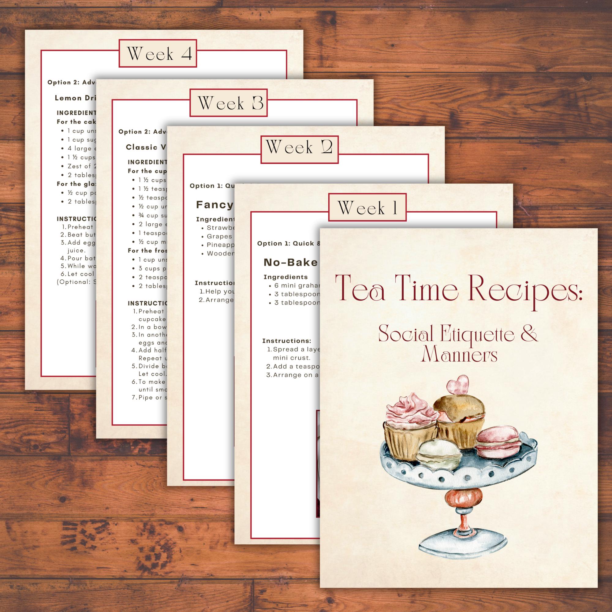 Social Etiquette & Manners Tea Time Guide: Homeschool Curriculum ...
