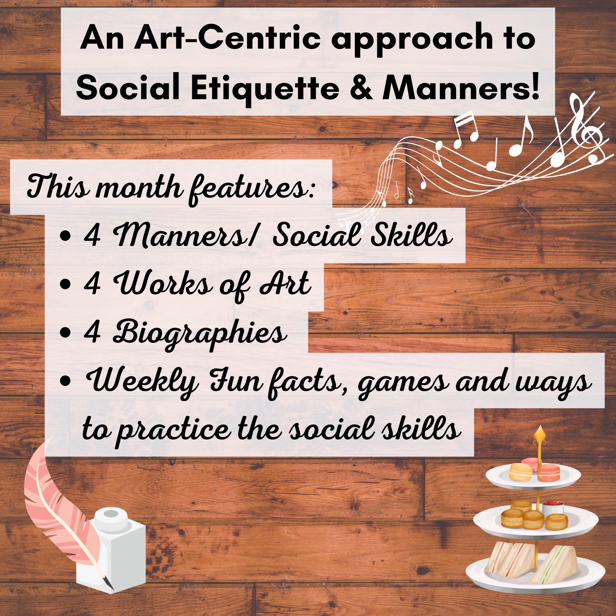 Social Etiquette & Manners Tea Time Guide: Homeschool Curriculum ...