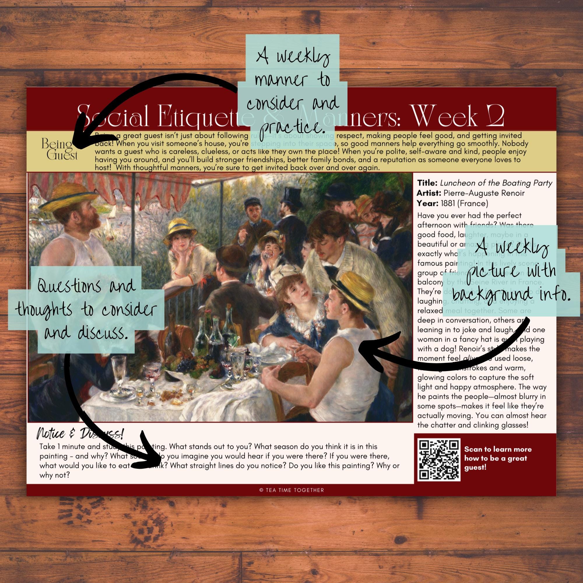 Social Etiquette & Manners Tea Time Guide: Homeschool Curriculum ...