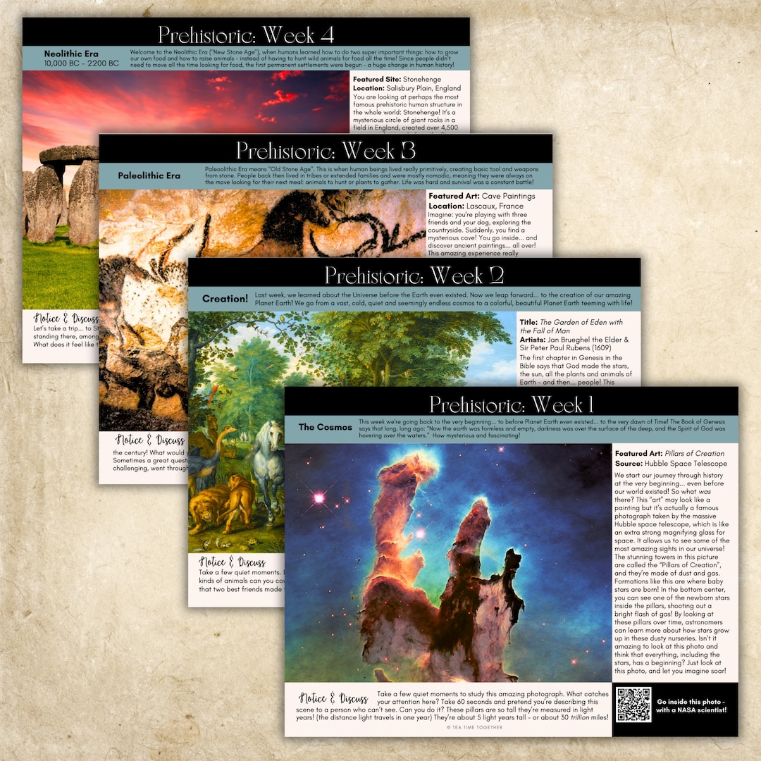 Creation & Prehistoric Homeschool Curriculum: Tea Time History ...