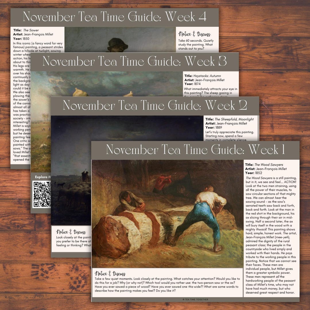 November Tea Time Guides: Art, Poetry, Music Appreciation (digital ...
