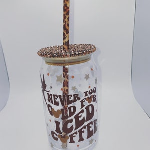 Glass Can Cup Never Too Cold - Etsy