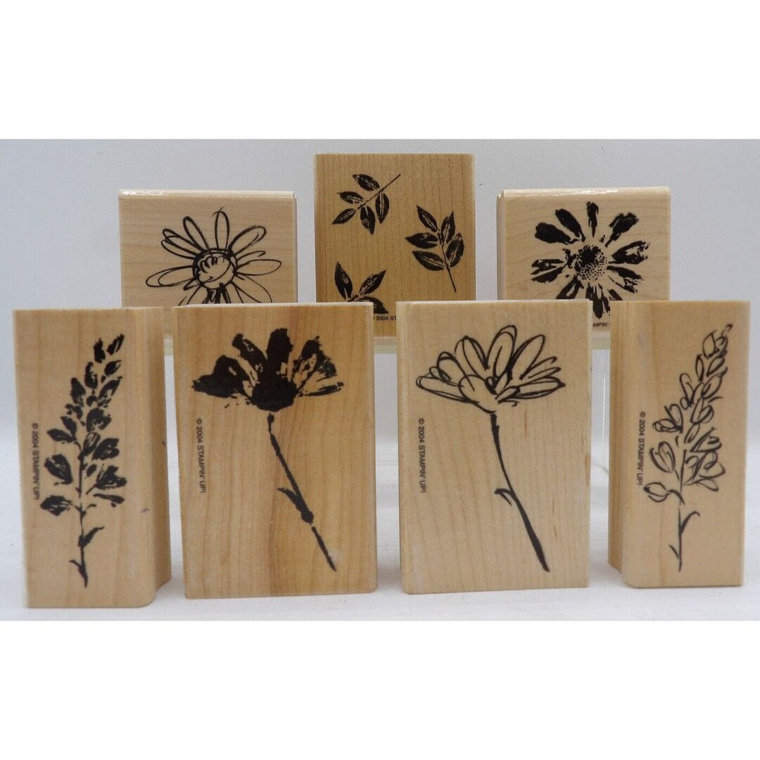 Petal Prints 2 Step Stamp Set 7 Pc Set ©stampin' Up 2004 - Etsy
