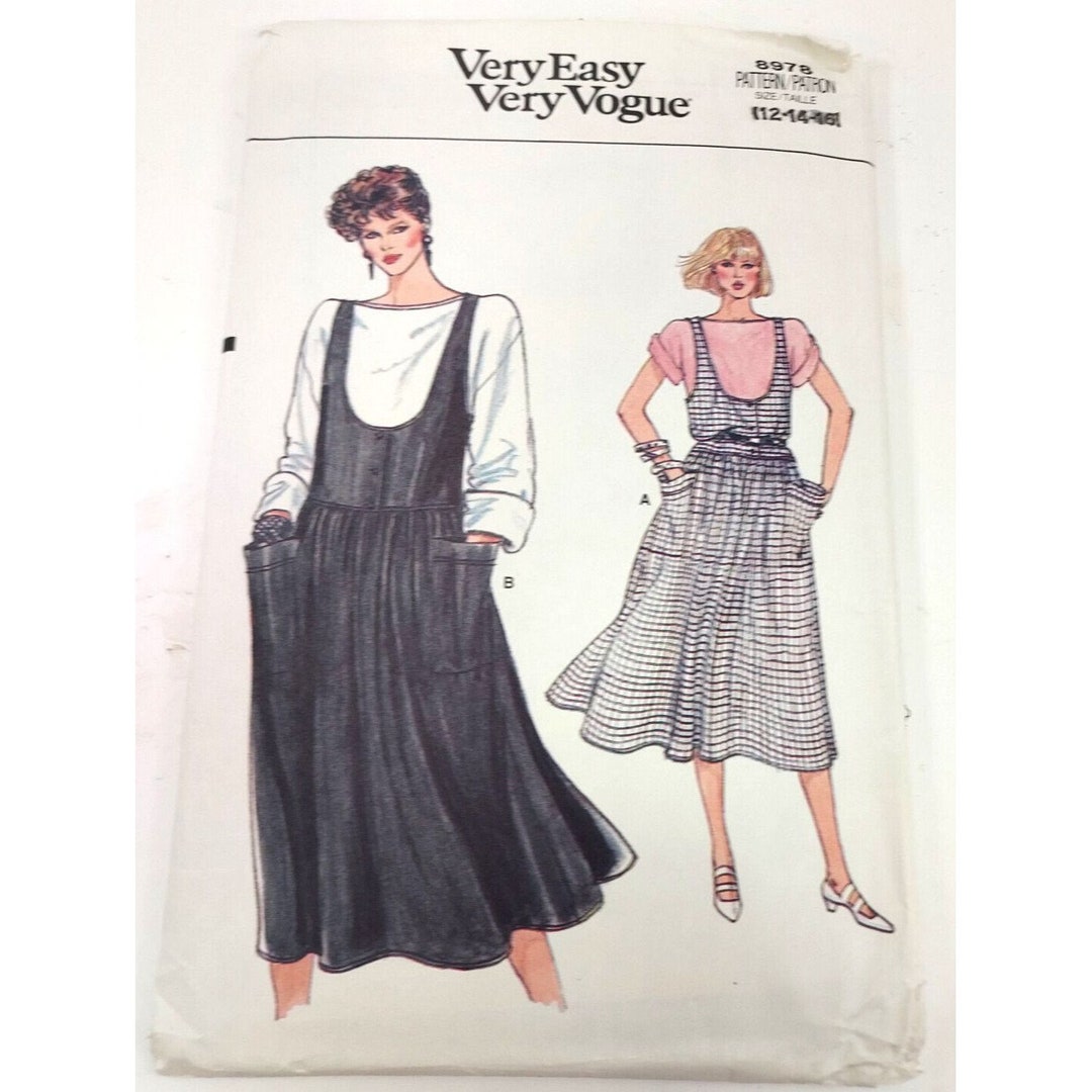 Vogue Pattern #8978 Very Easy Very Vogue Jumper & Top UNCUT S1ze 12 14 ...