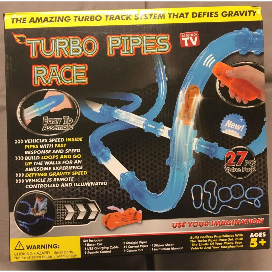 Turbo Pipes Race Set- the Amazing Turbo Track System That Defies ...