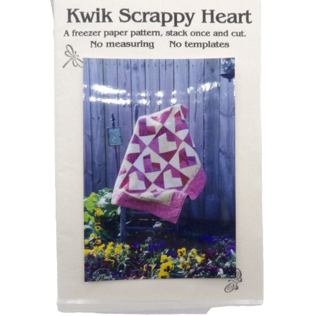 Kwik Scrappy Heart Quilt Pattern ©2001 by Two Kwik Quilters Crib Quilt ...