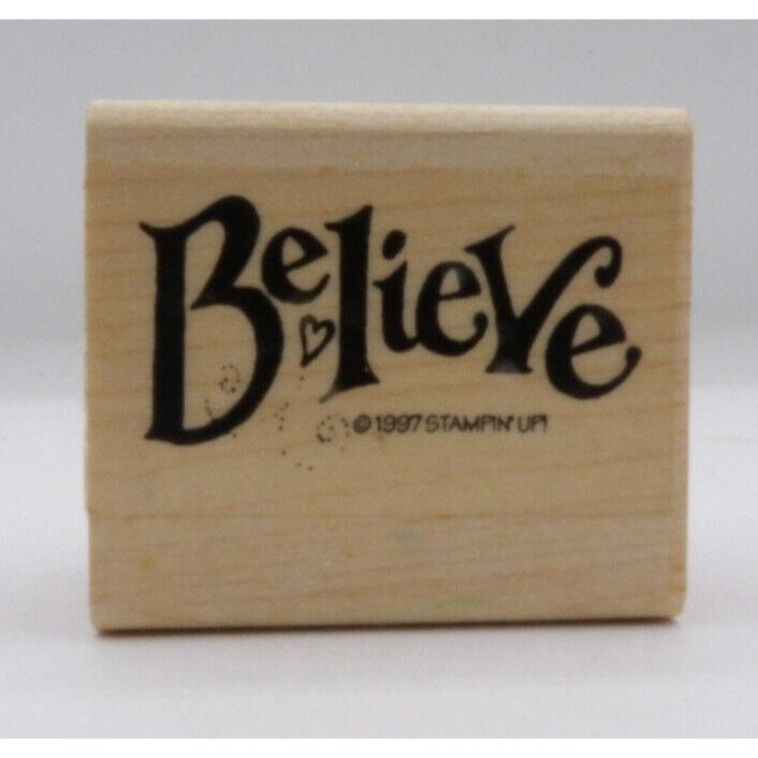 Stamp "believe" Stampin' Up! ©1997 2" X 1 3/4" - Etsy