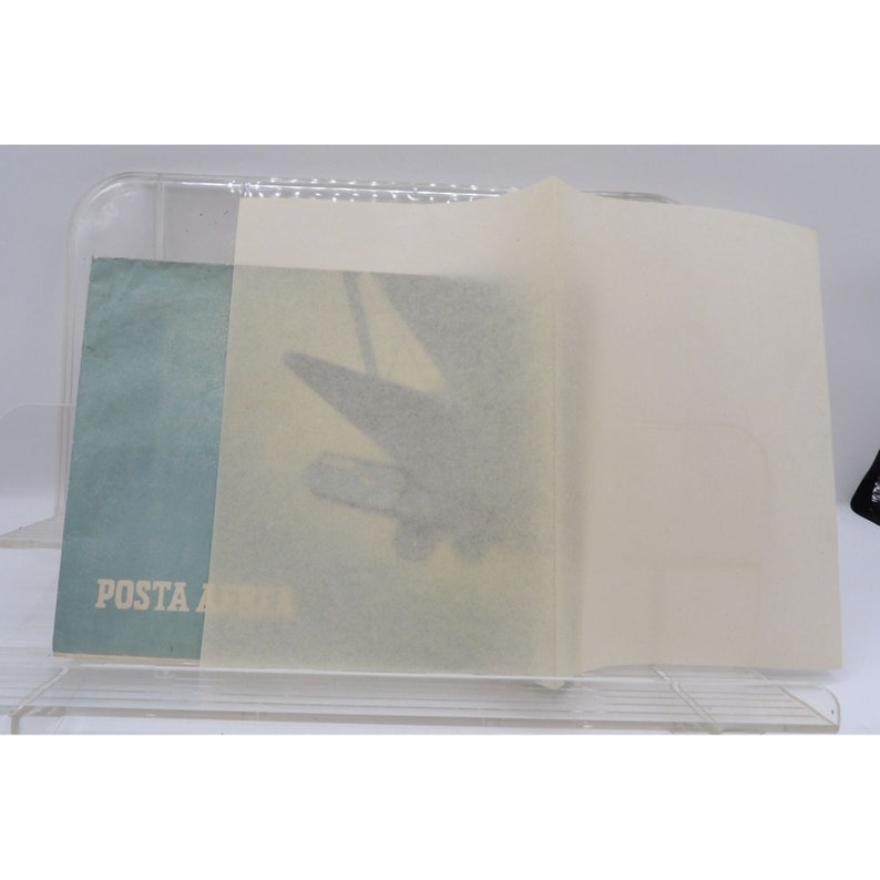 Stationary "posta Aerea" (airplane) Air Mail 11x7 In. Light Blue Paper ...