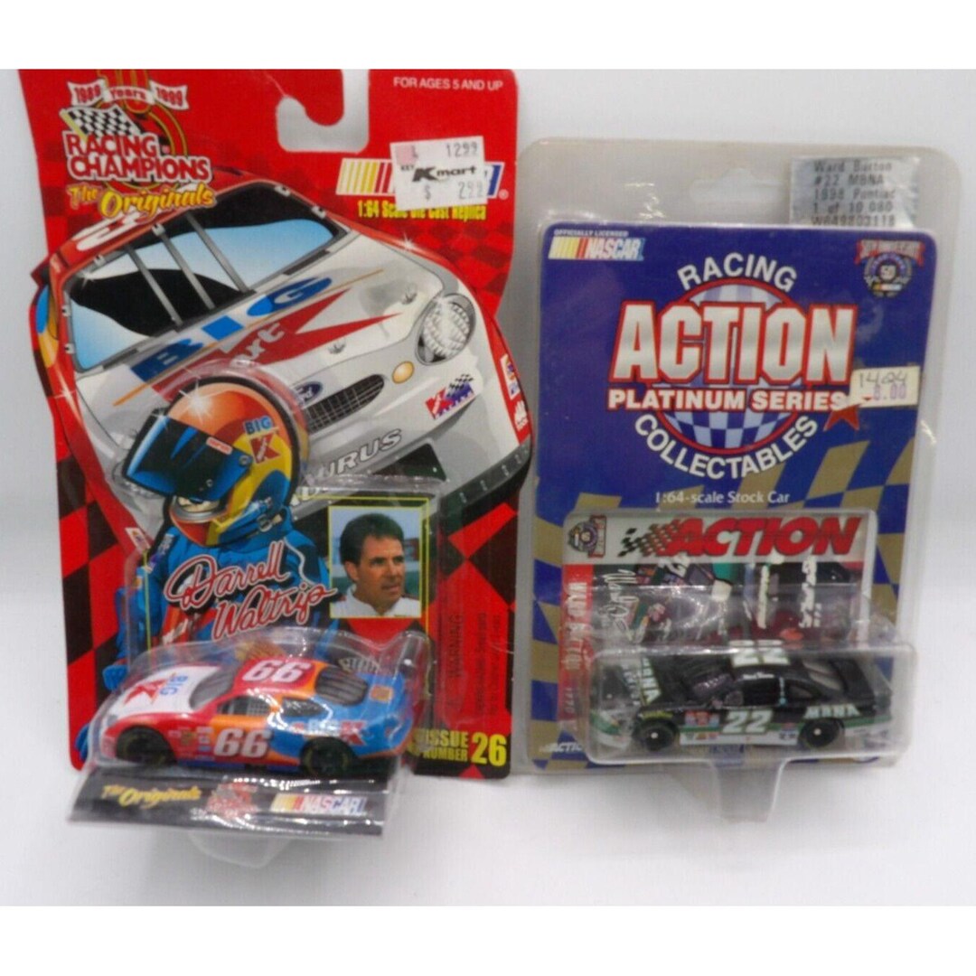 Lot of 2 Collectable Cars Circa. 1998- Ward Burton and Darrell Waltrip ...