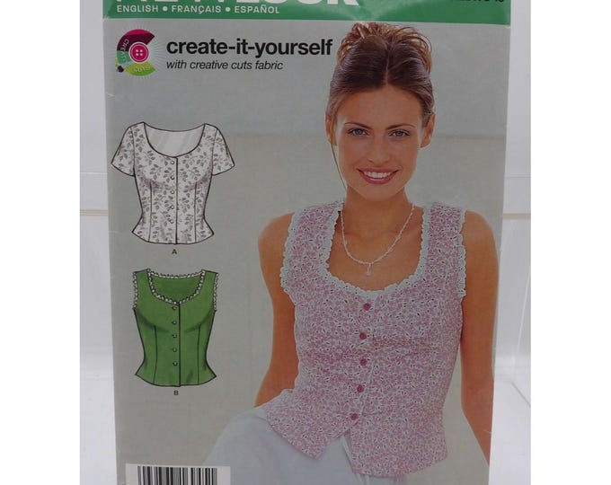 New Look P6945 Misses' Top Sewing Pattern Size A 8-18 (2 Styles) Open ...
