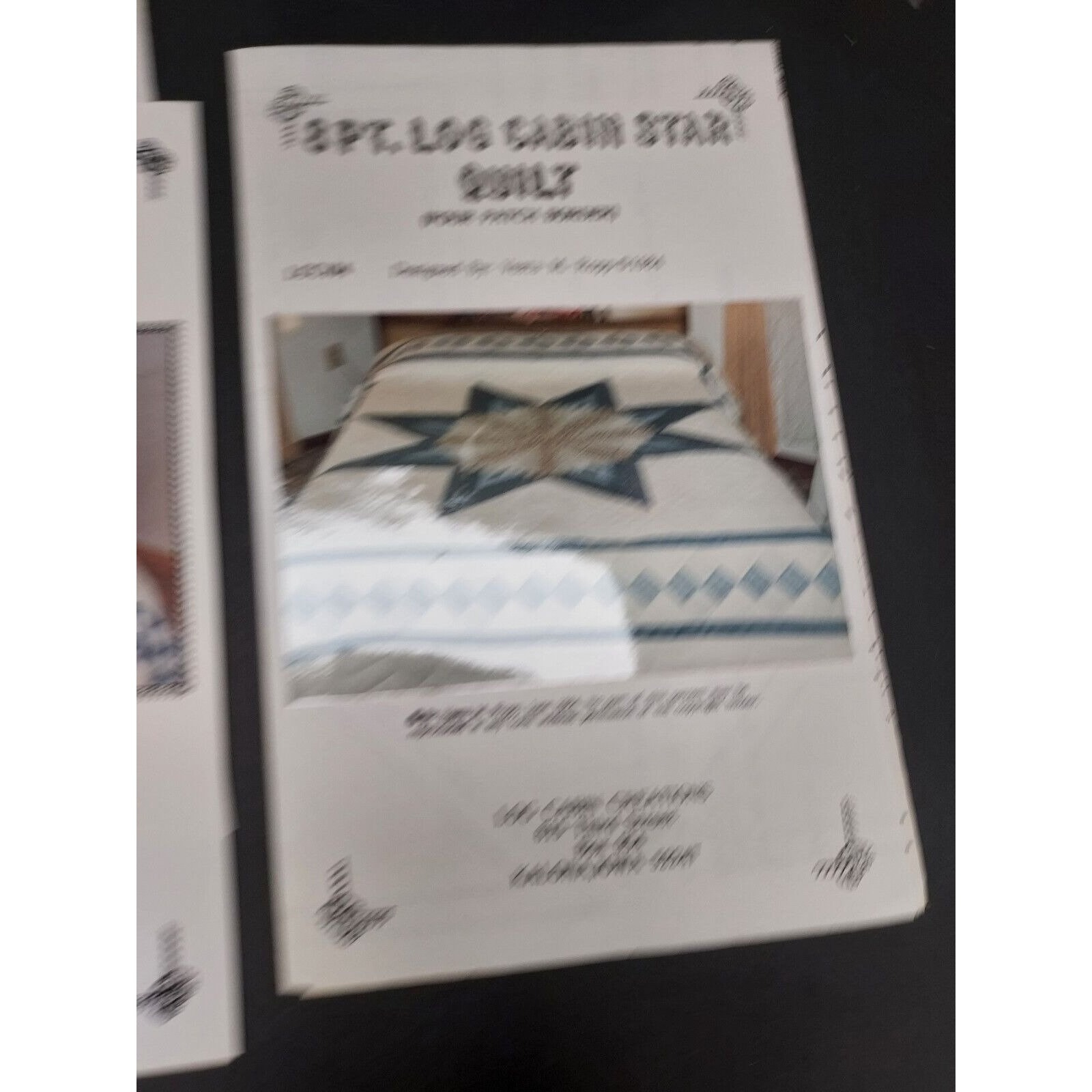 Quilt Pattern 8 Pt Log Cabin Star Quilt W. 3 Border Patterns.©1984 ...