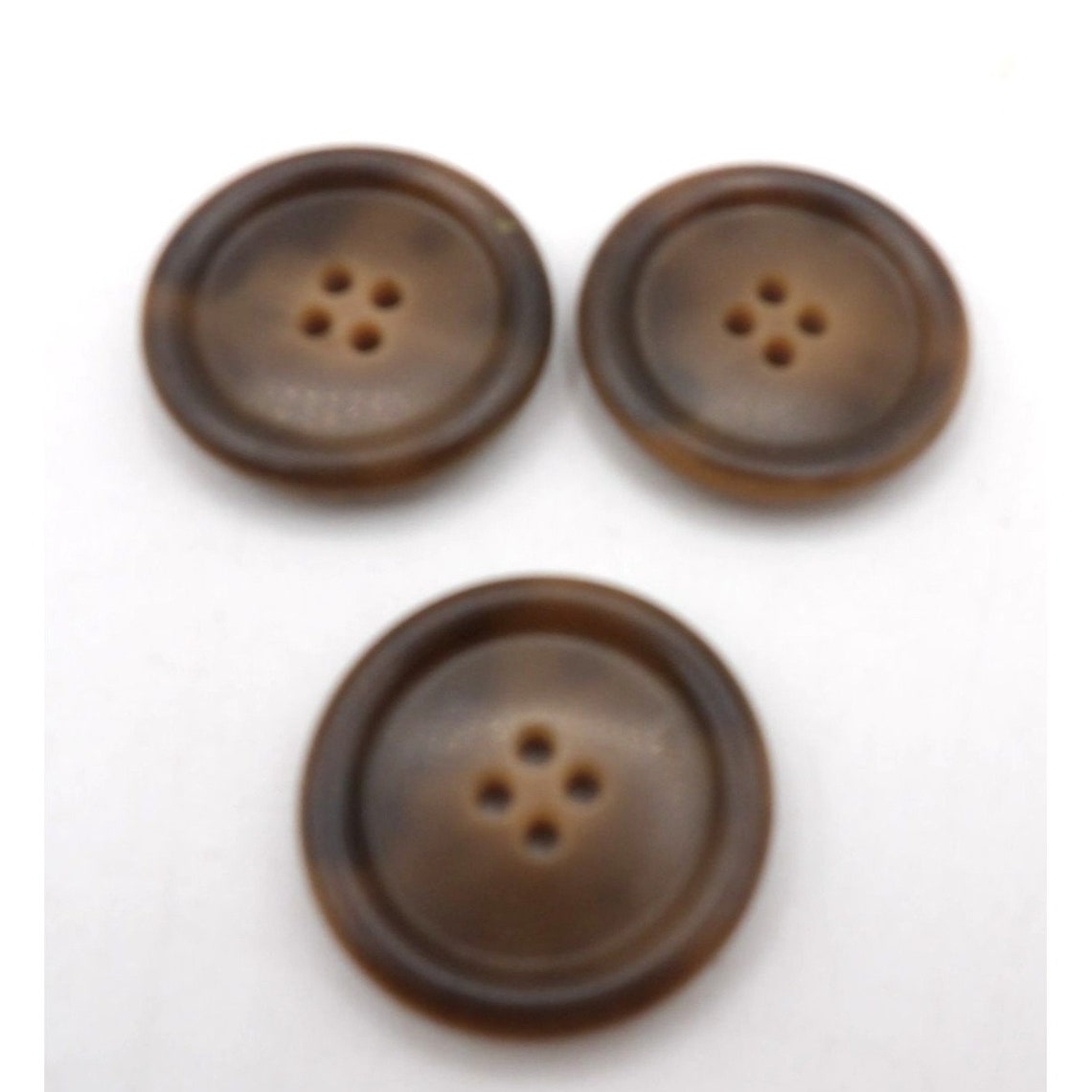 Coat Button Plastic Brown W Rim 4 Hole 3 Count 1.375 Inch Diameter - Etsy