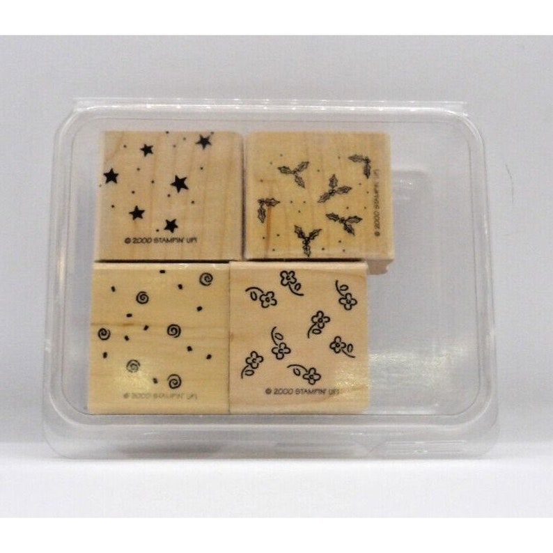 Stamp Set Backgourn Basics Stampin' Up! ©2000 4 Stamps Various ...