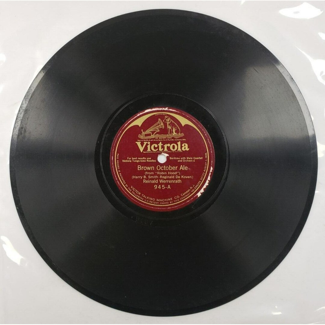 Record 78 RPM Vinyl Record- Reinald Werrenrath- Brown October Ale ...