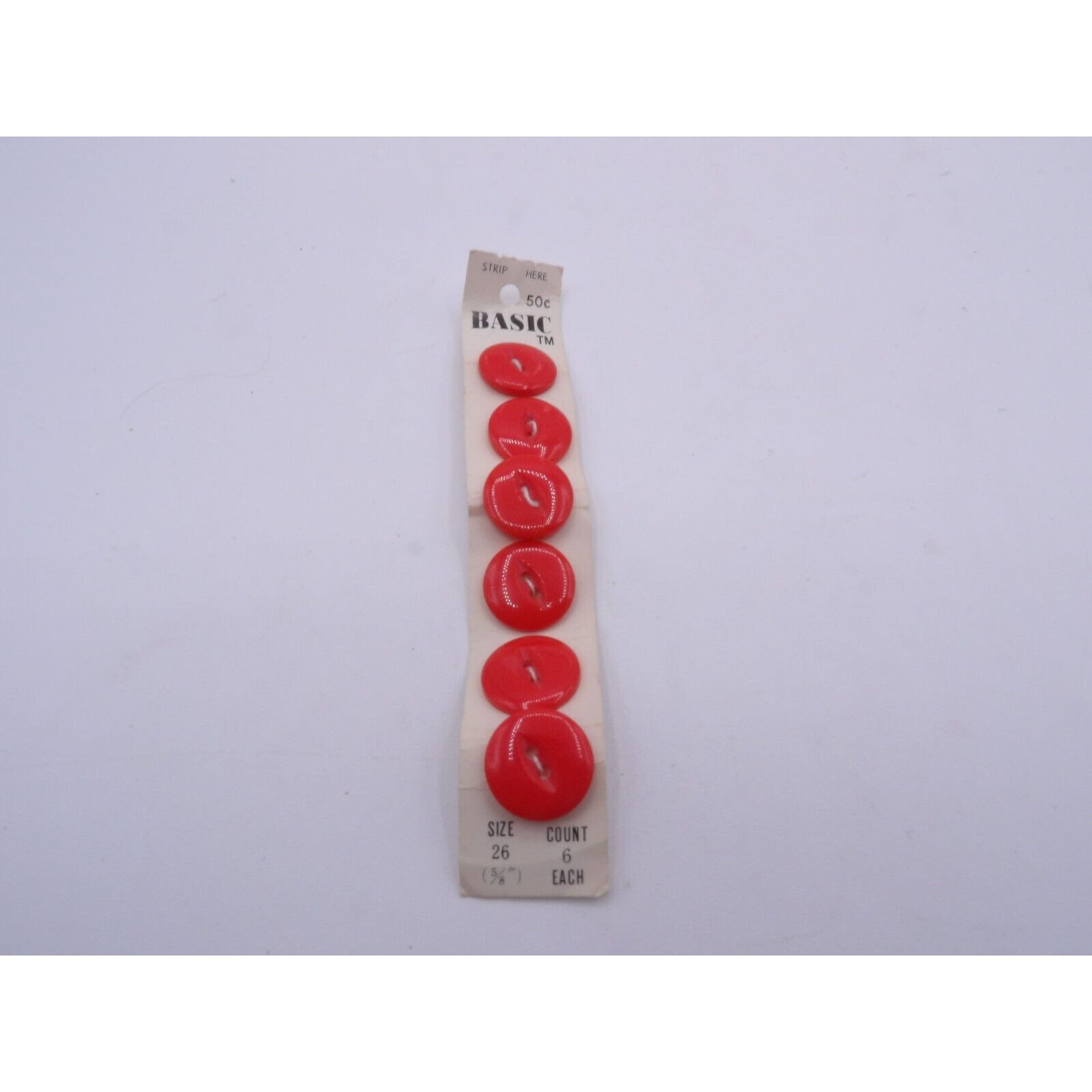 6-2 Hole Red Buttons Basic Brand Japan Vntg 5/8" Shiny 1 Cards CF356 - Etsy