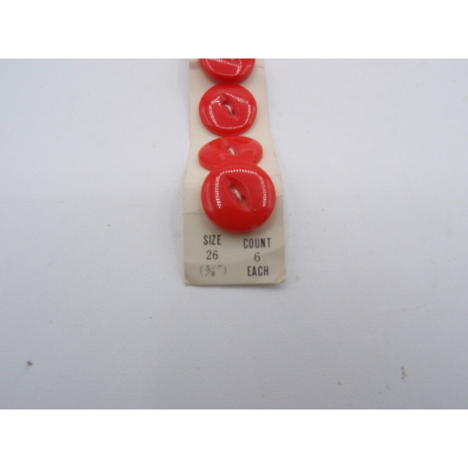 6-2 Hole Red Buttons Basic Brand Japan Vntg 5/8" Shiny 1 Cards CF356 - Etsy