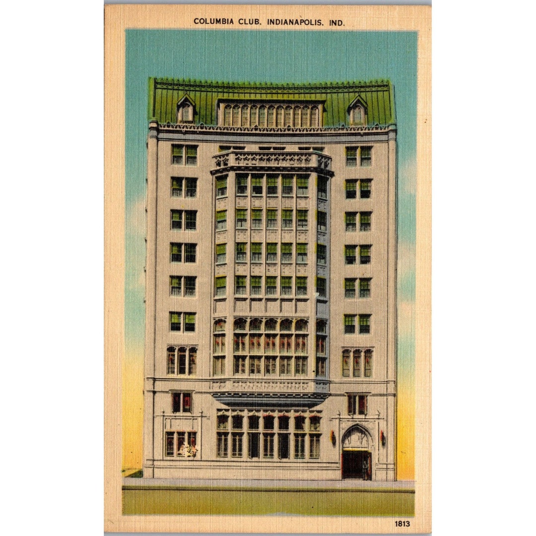 Columbia Club Indianapolis Indiana Linen Unposted PC332 - Etsy