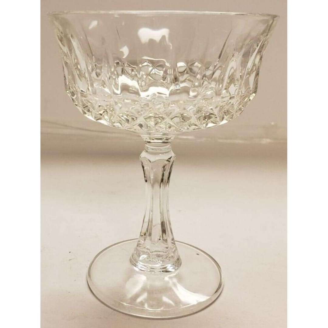 Dessert Glass Cut Glass Diamond Pattern With Pedestal - Etsy
