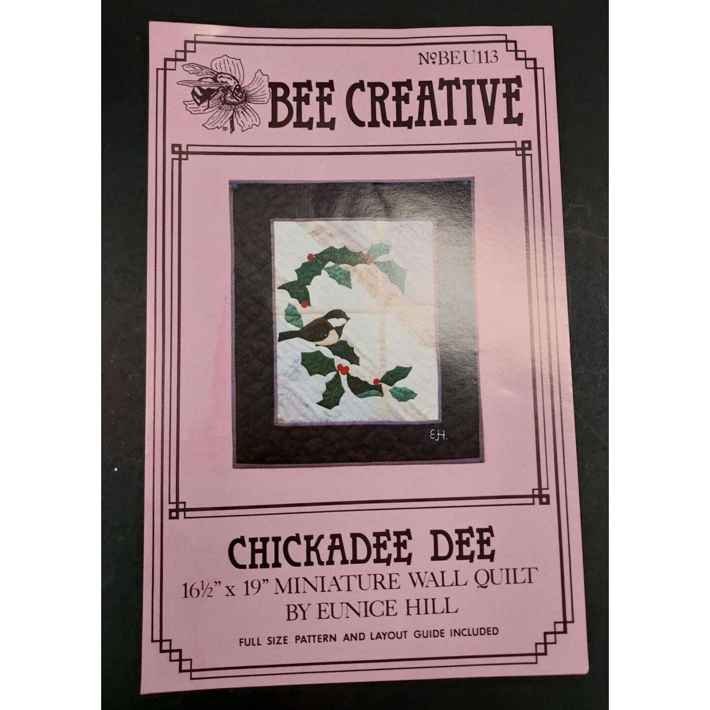 Quilt Pattern chickadee Dee by Eunice Hll for Bee Creative ©1996 - Etsy