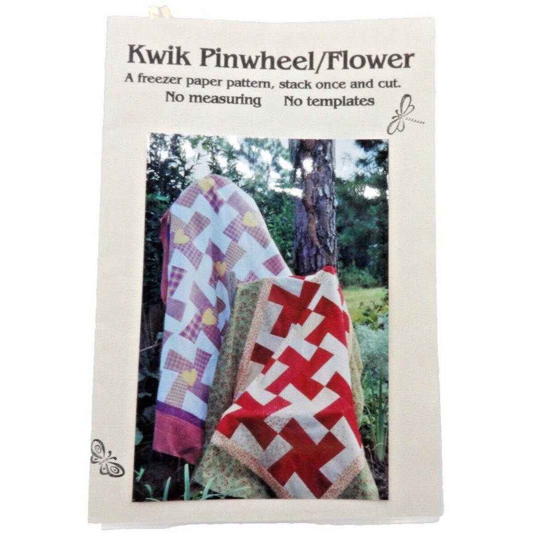 Kwik Pinwheel/flower Quilt Pattern by Two Kwik Quilters ©2001 Crib ...