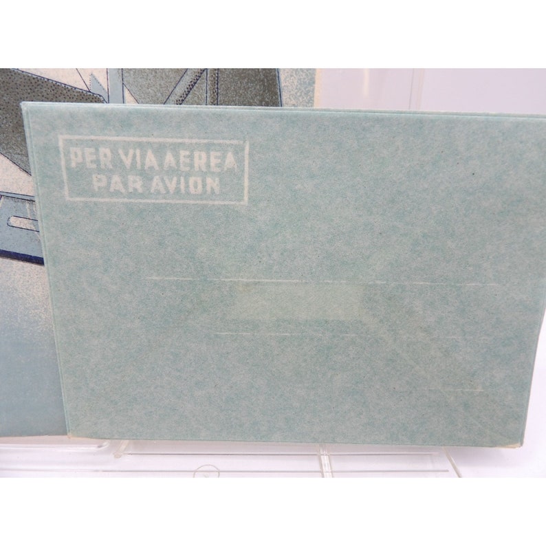 Stationary "posta Aerea" (airplane) Air Mail 11x7 In. Light Blue Paper ...