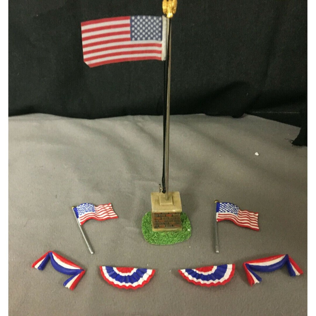 Department 56 Village Accessories "american Flags" 7 Pieces #56.52943 ...